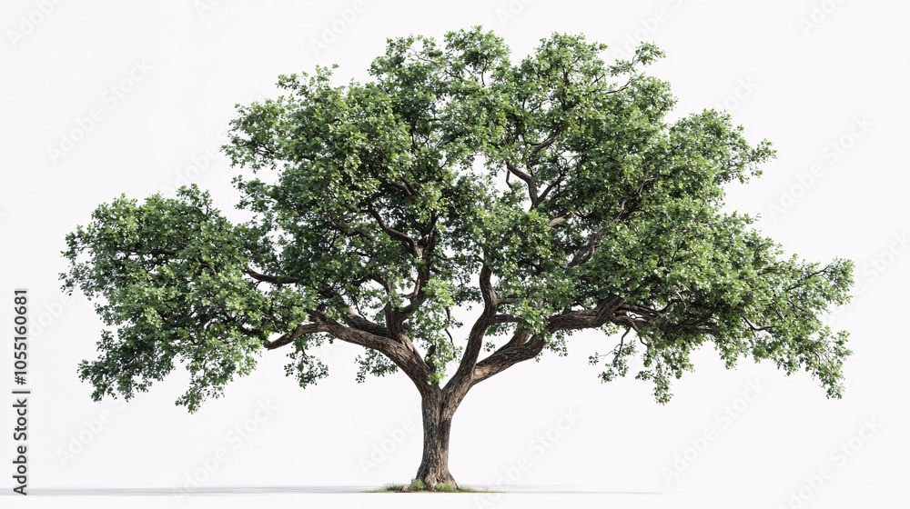 2410 101.A high-resolution image of a towering oak tree, captured in ...