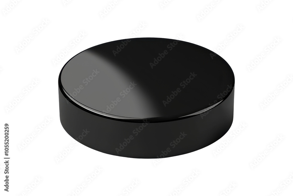 High-quality image of a black hockey puck on a transparent background ...