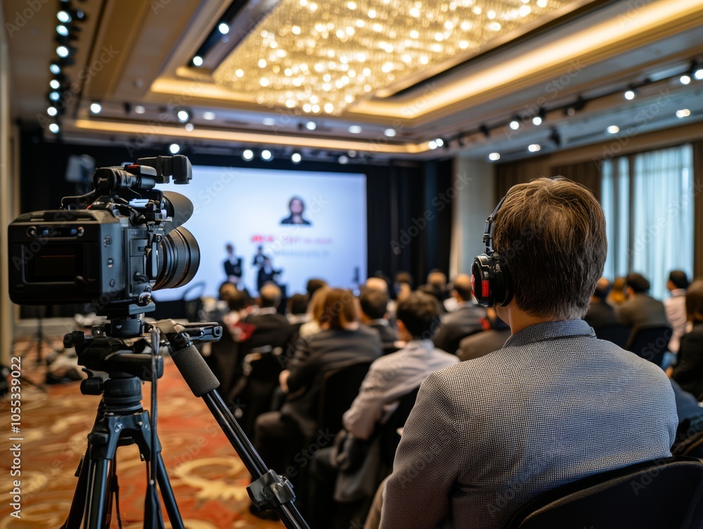 Conference Recording in a Luxurious Venue Stock Photo | Adobe Stock