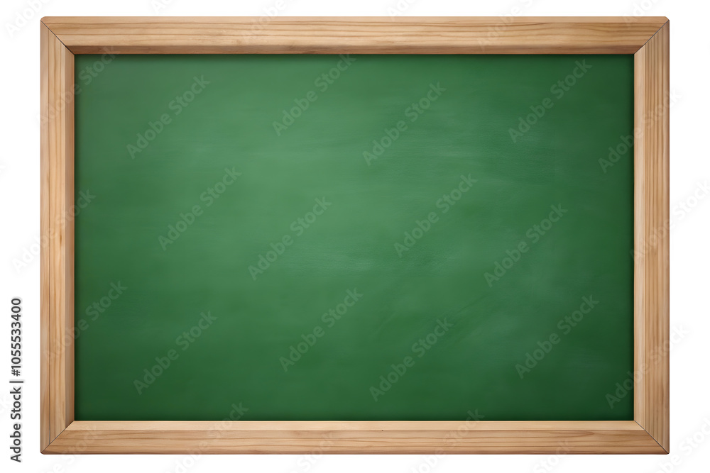 Green school chalkboard isolated on a white transparent background. PNG ...