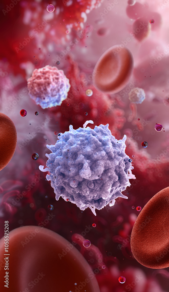 Lymphocytes, immune cells, white blood cells. Adaptive immune system ...