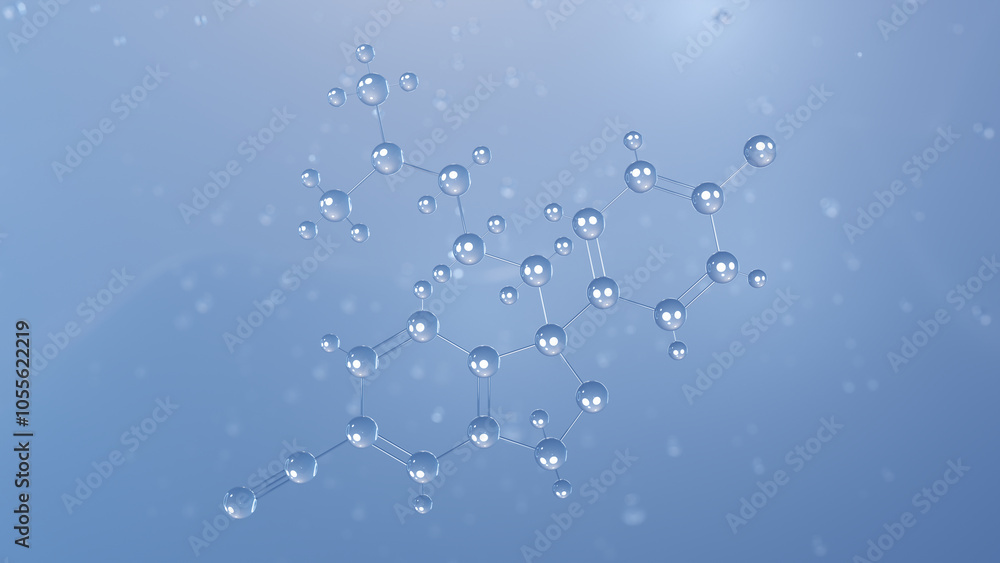 citalopram molecular structure, 3d model molecule, celexa, structural ...