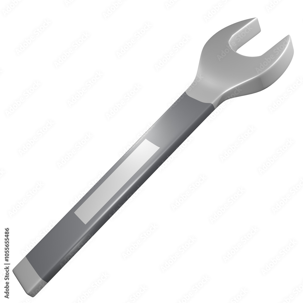 3D Combination Wrench Illustration – Realistic Tool Design for ...