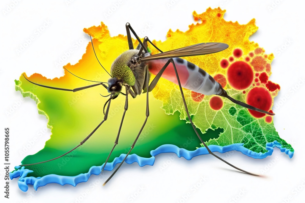 Stock-Illustration „Eastern Equine Encephalitis Risk Map of ...