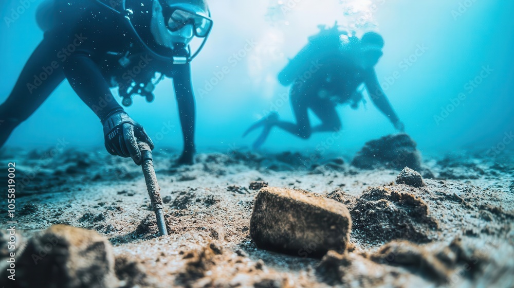 Forgotten treasure buried in a shipwreck at the bottom of the ocean ...