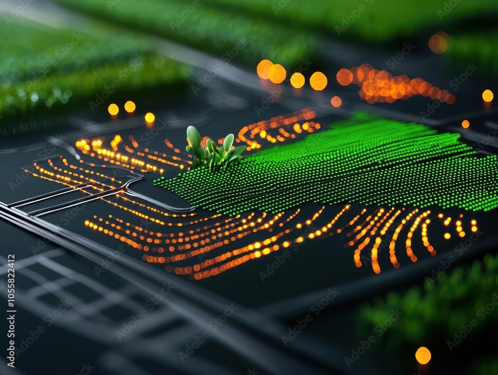 Digital map of crop yield predictions by field area, informed planning ...