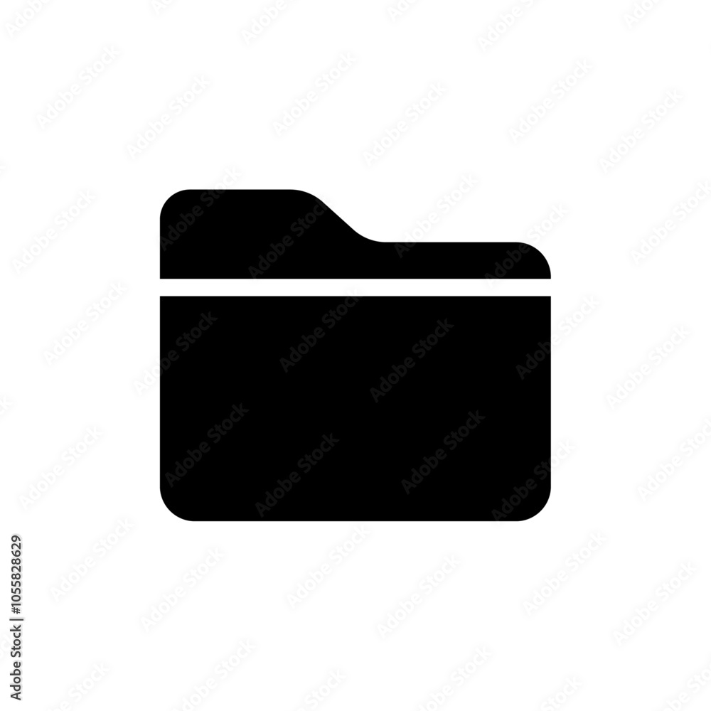 Folder icon logo sign set vector outline Stock Vector | Adobe Stock