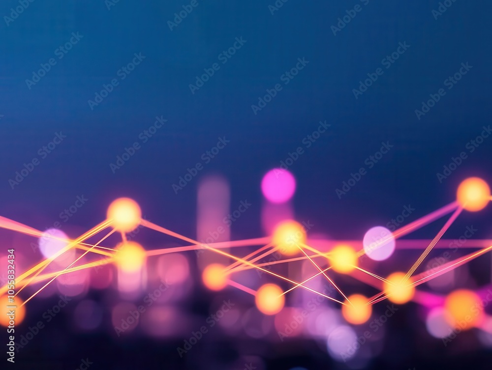 Holographic map of smart city with IoT connections, futureforward ...