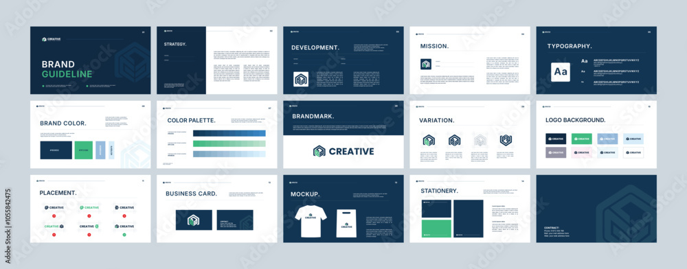 Complete Brand Identity Guidelines Template, Professional Logo ...