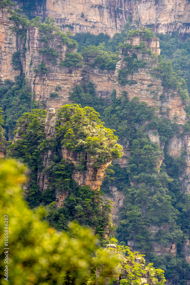 Majestic Mountain Peaks and Dense Forests in Zhangjiajie Scenic Area ...