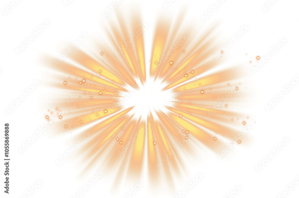 Sun rays using star dust particles and glare. Rays with soft texture ...