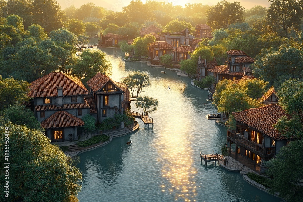 A detailed DnD battlemap depicting a villa in the Floating Flotilla ...