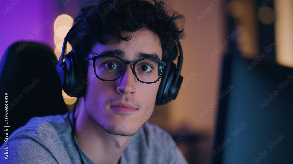 Streamer Collaborating with Guest in Fun Gaming Background Stock Photo ...