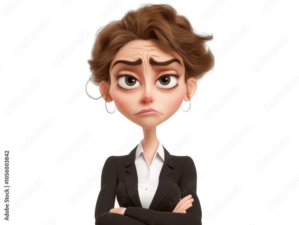 Sad blue cartoon character expressing disappointment and melancholy ...