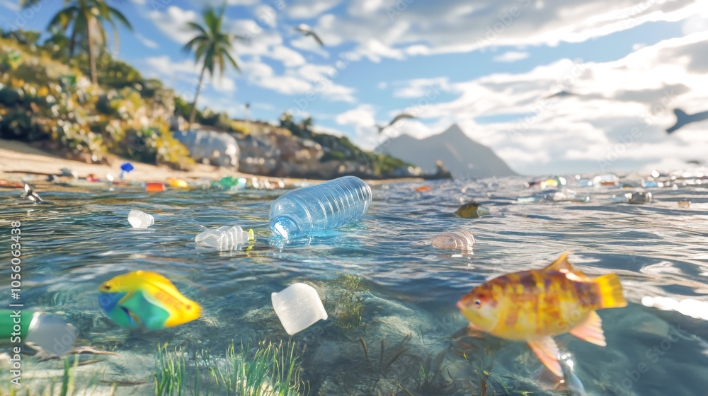 The impact of plastic pollution on marine life a striking visual ...
