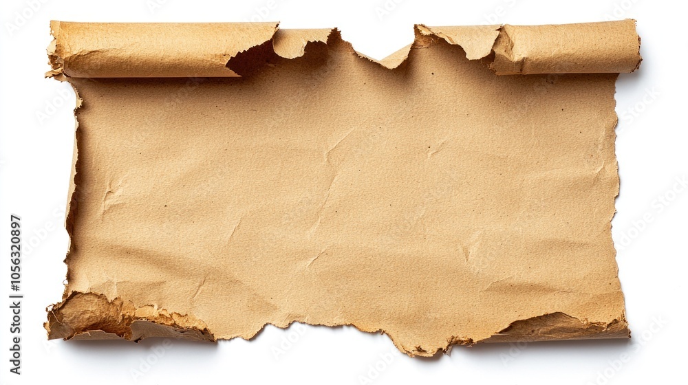 High-definition vintage torn paper photo for creative projects and ...
