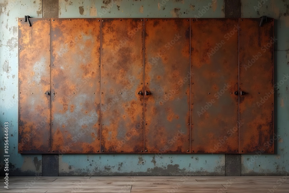 Old rusty zinc wall panels with rusty texture as a background. Vintage ...