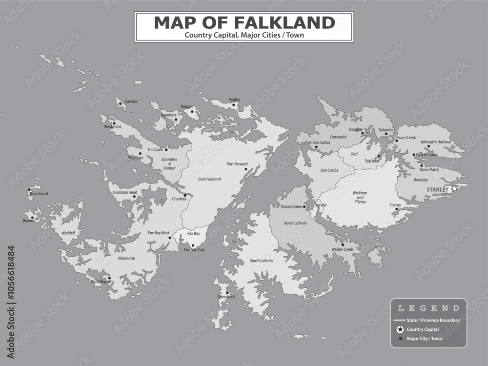 American Countries Geography Political map. Political map of country ...