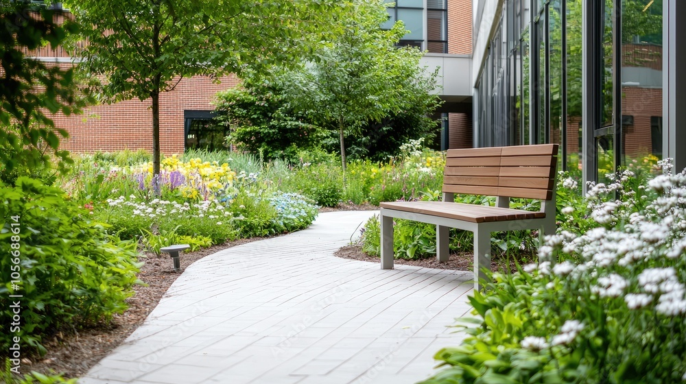 A tranquil retreat exploring the healing power of a hospital garden for ...