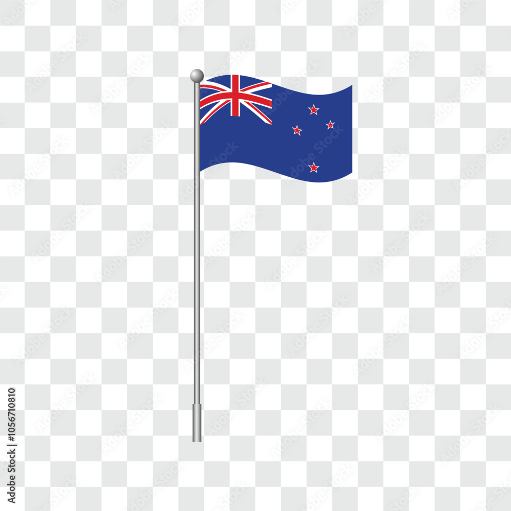 Flag of New Zealand clip art design isolated on transparent background ...