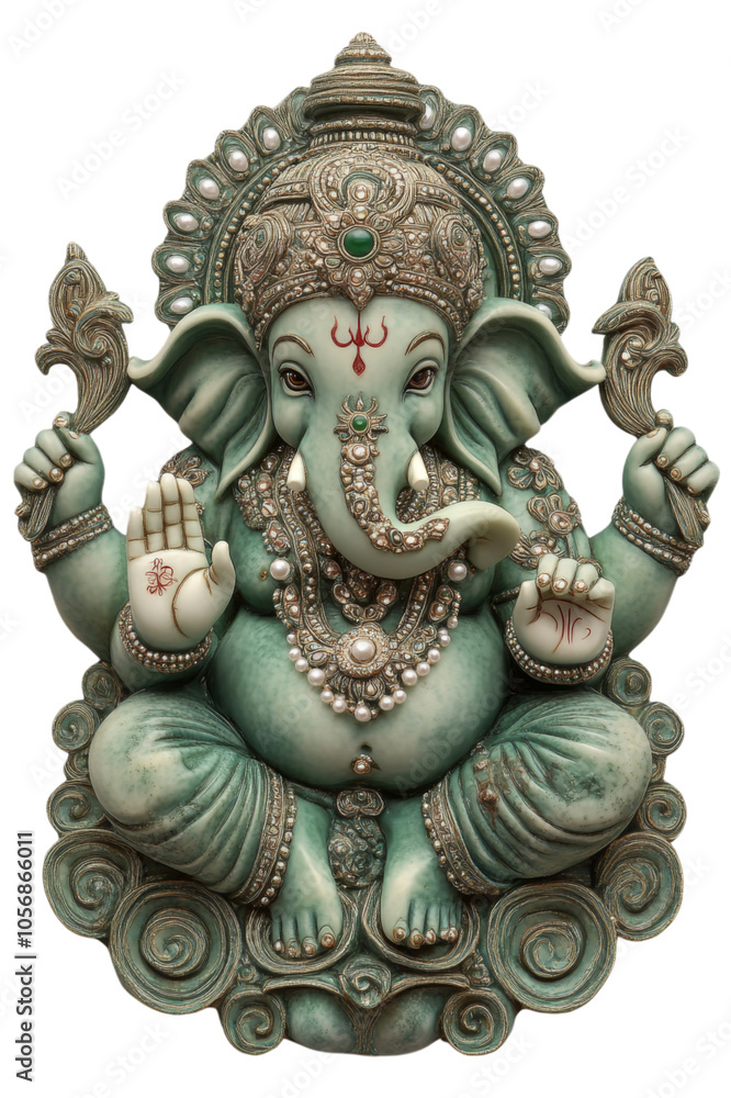 Intricate sculpture of lord ganesha a symbol of wisdom prosperity and ...