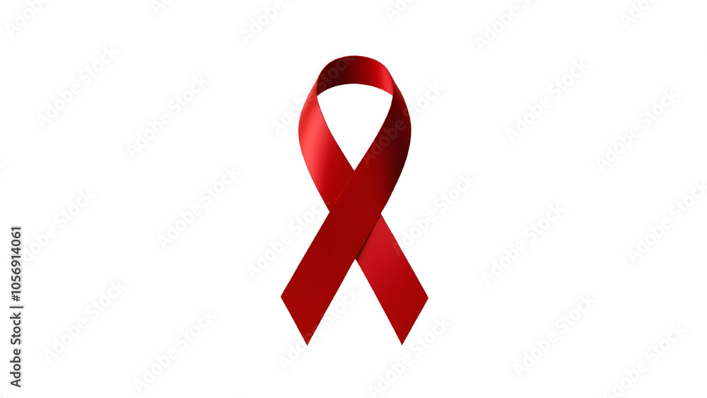 Foto de Stock Red awareness ribbon representing support for HIV/AIDS ...