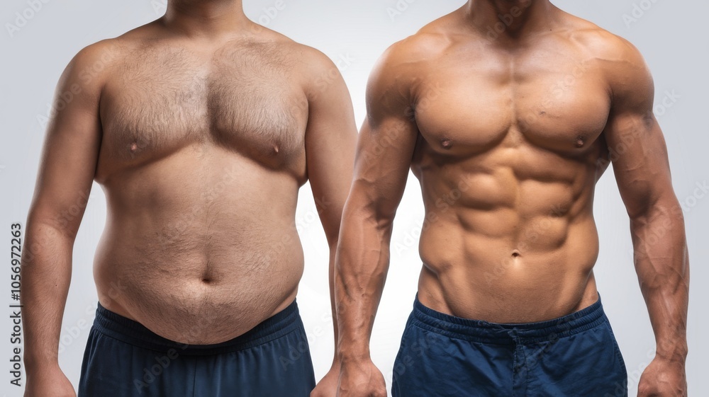 Before and After Body Transformation: From Overweight to Muscular ...
