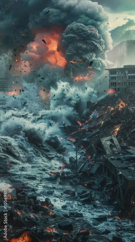 Visualize the chaos of disaster scenes with detailed renders of natural ...
