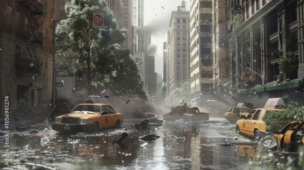 Visualize the chaos of disaster scenes with detailed renders of natural ...