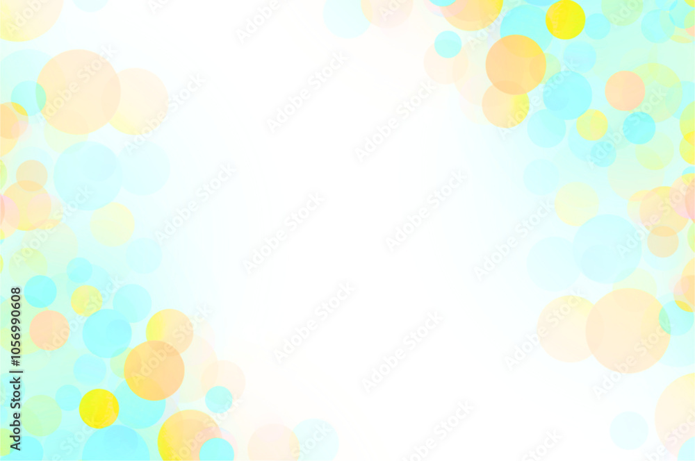 Glowing bokeh light effect border frame. Soft bokeh overlay. Colorful ...