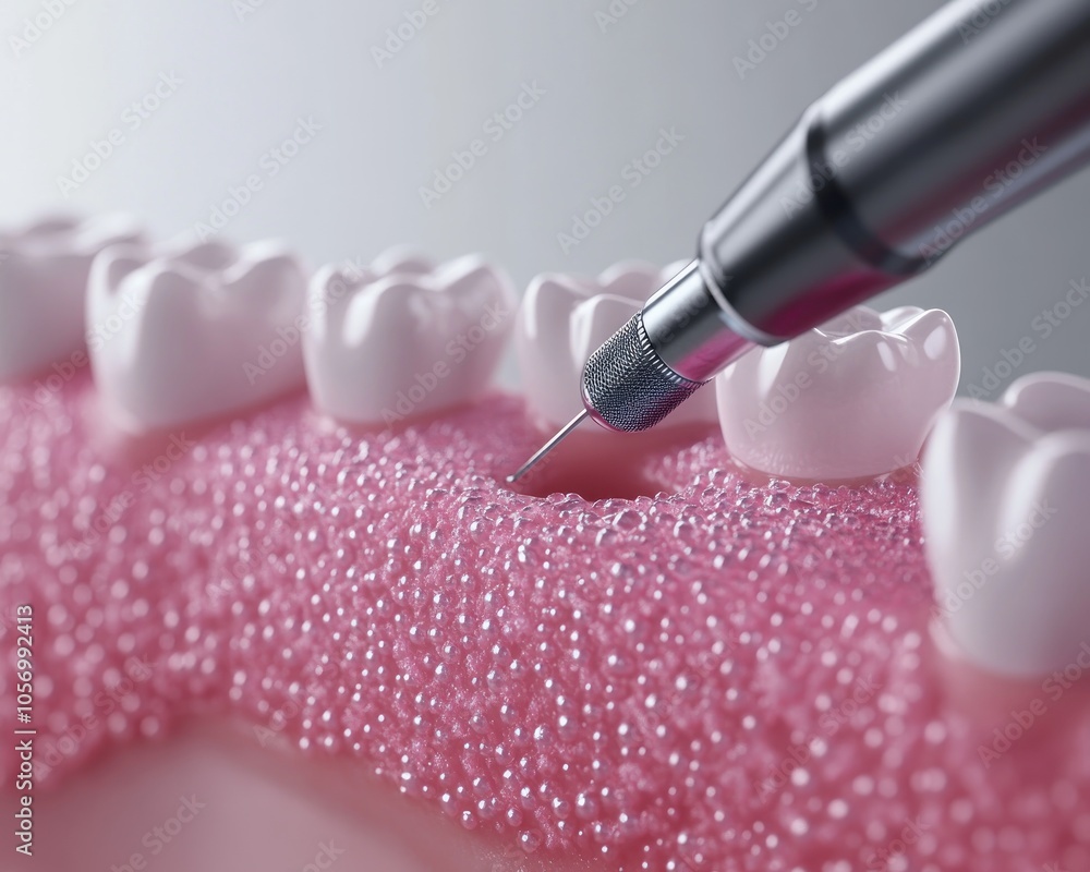 Dental Filling Procedure Close-up of Dentist Using Tools to Fill Cavity ...