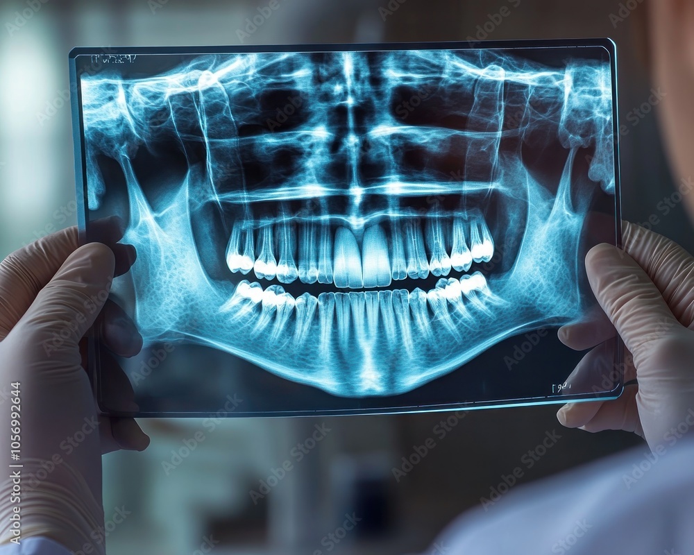Dentist Examining Teeth with X-Ray for Diagnostic Care, Comprehensive ...