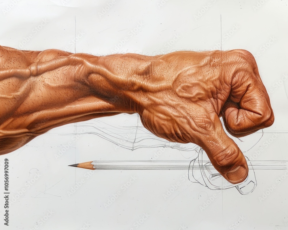 Realistic Hand Drawing Tutorial Step-by-Step Guide to Mastering Anatomy and Detail, Featuring ...