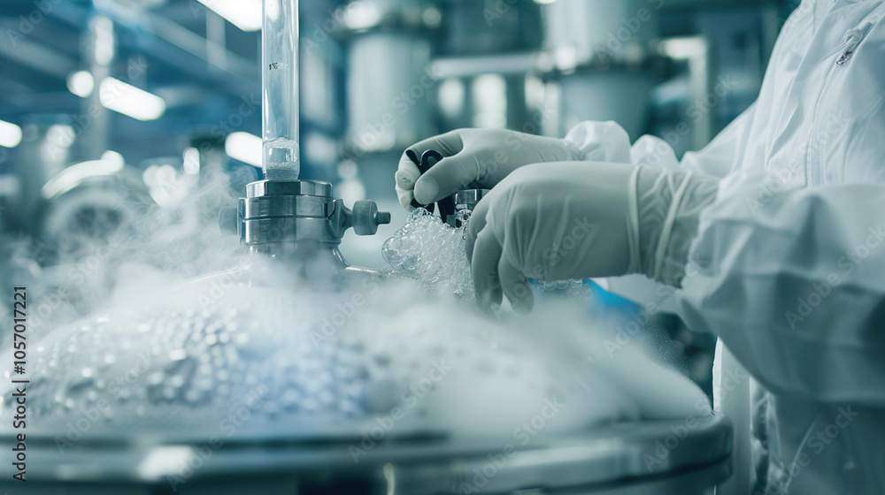 Foto de Stock High tech medical lab equipment used in vitro ...