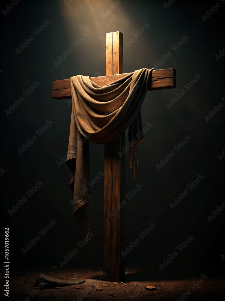 Cross of Jesus Christ, The Christian cross on a background of the sky ...