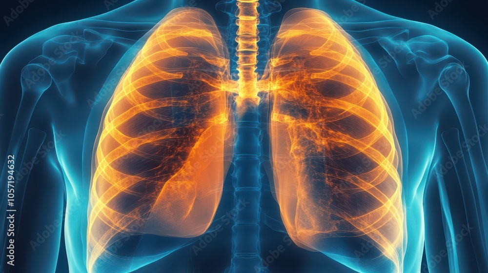 Chest x-ray of an adult female showing detailed rib and lung anatomy ...