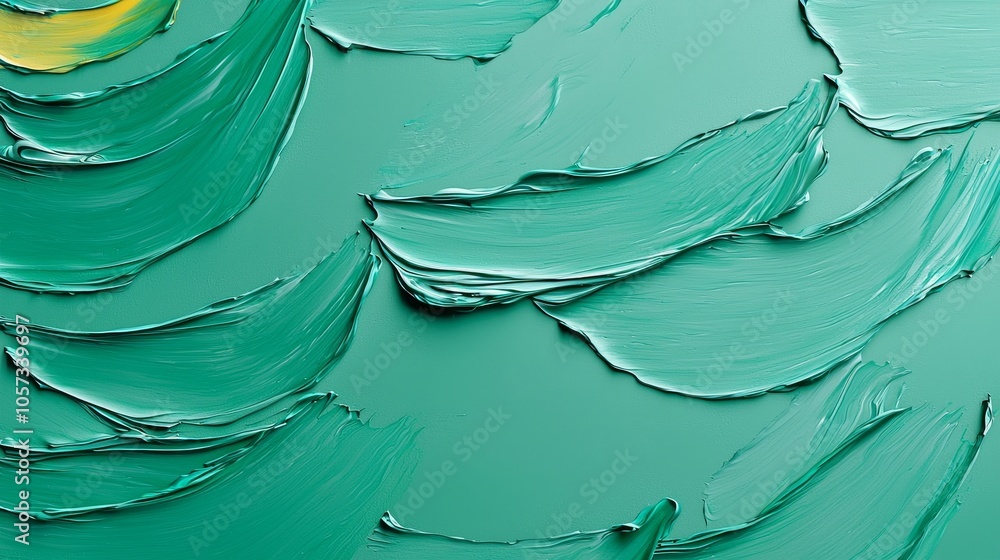 Textured turquoise waves an exploration of color and form in abstract ...