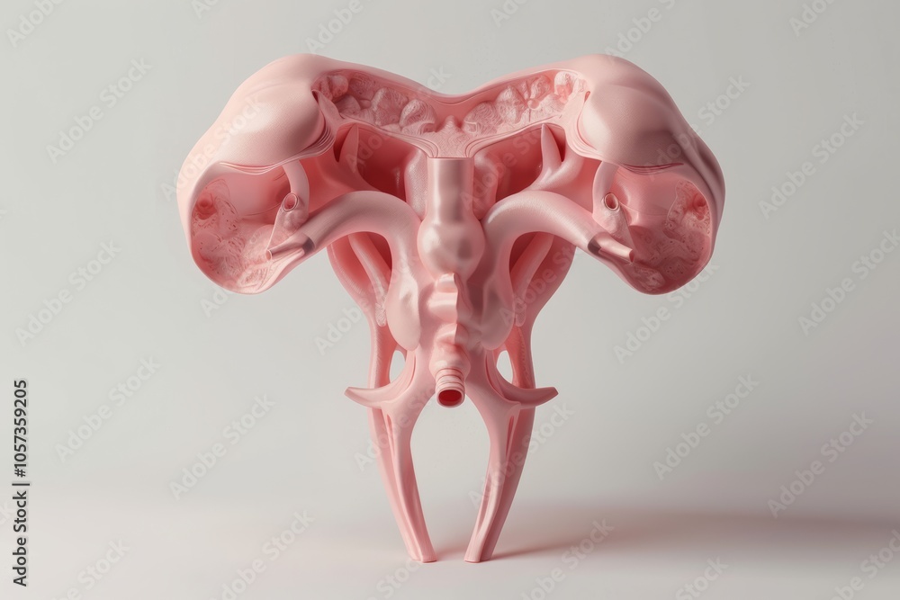 3d model of human uterus anatomy Stock Illustration | Adobe Stock