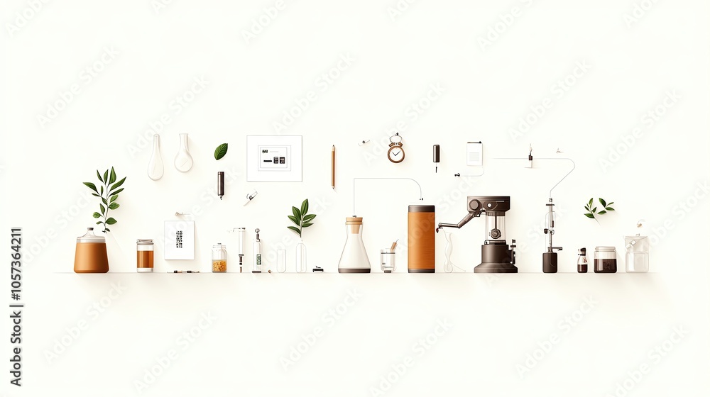 A creative drawing of the stages of the printing process, from design ...