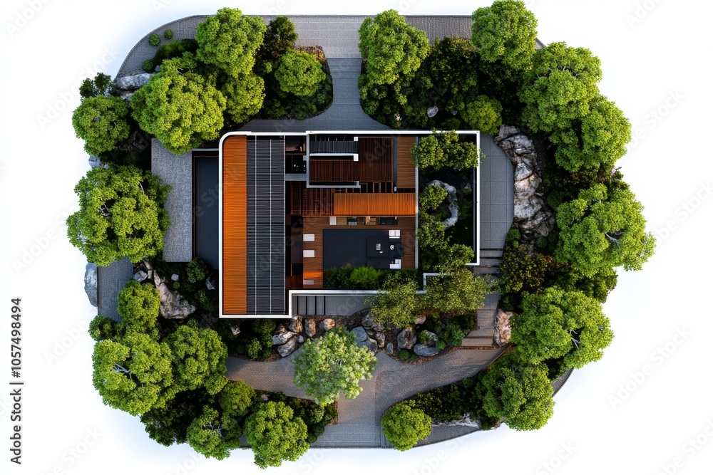 Realistic floor plan of a traditional Japanese house layout with tatami ...