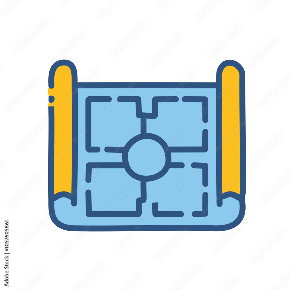 Blueprint design plan. Architectural map, planning, project strategy ...