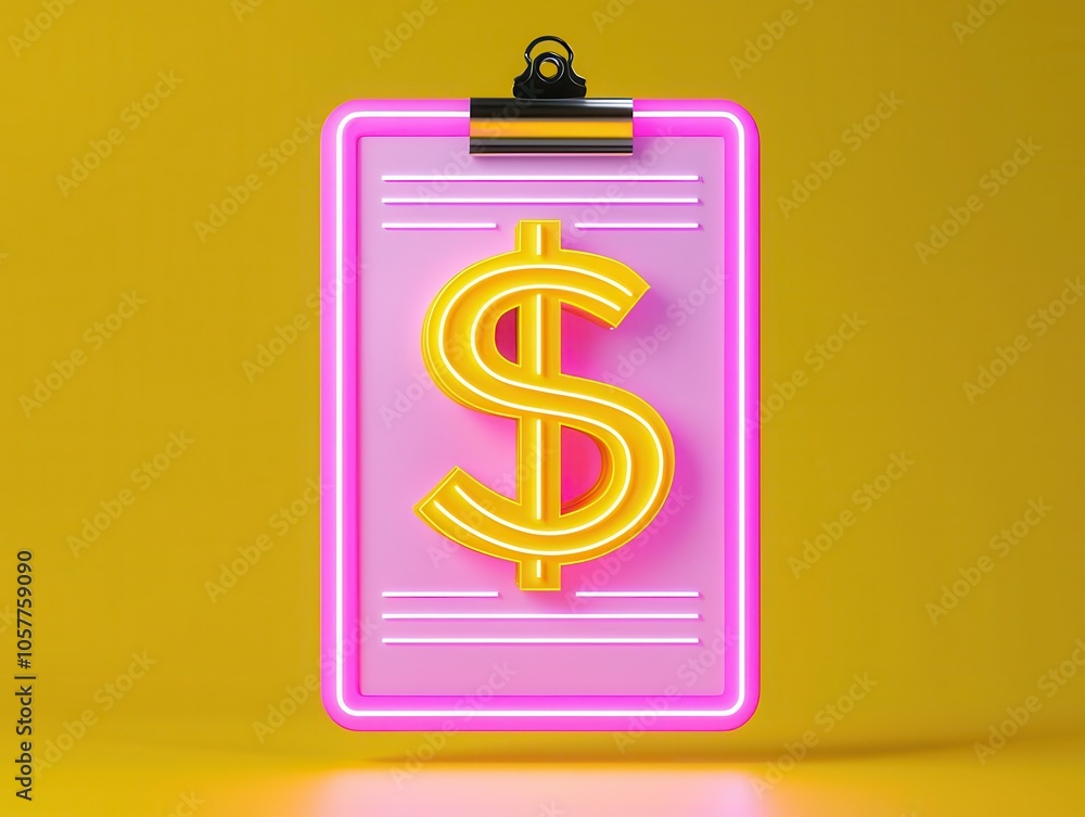 Moneysaving tips, dollar sign with checklist, 3D illustration Stock ...