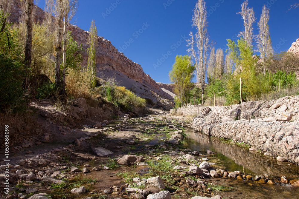 Valle de Jerez o quebrada de Jeré, san Pedro de Atacama, Chile. Un ...
