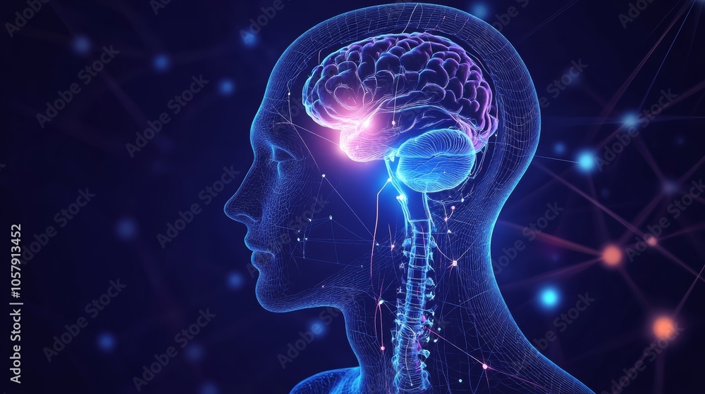 Diagram of the endocrine system showing the glands involved in hormone ...