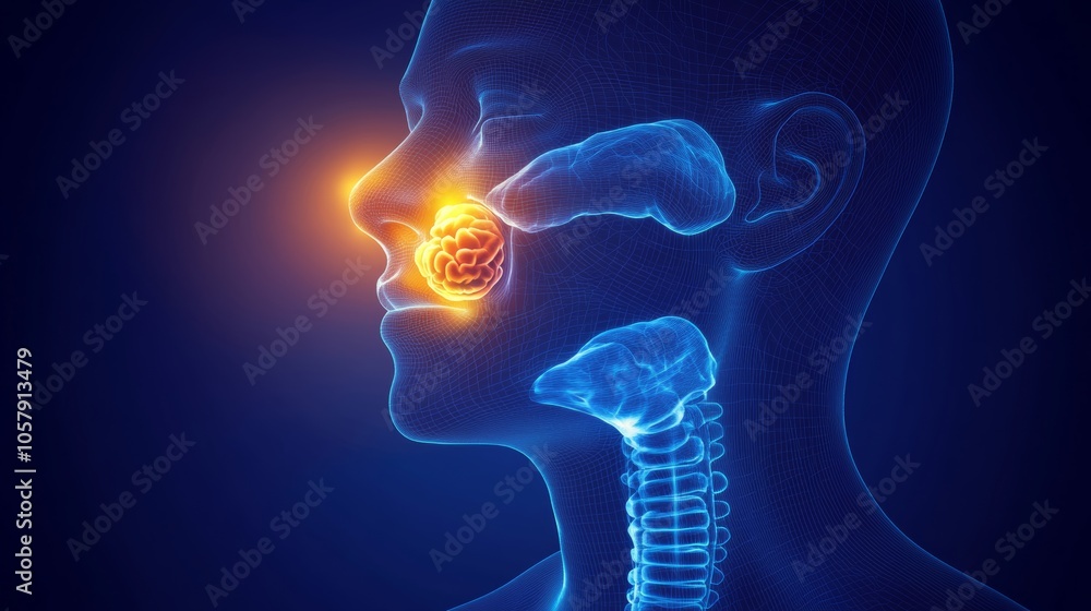 Diagram of the endocrine system showing the glands involved in hormone ...