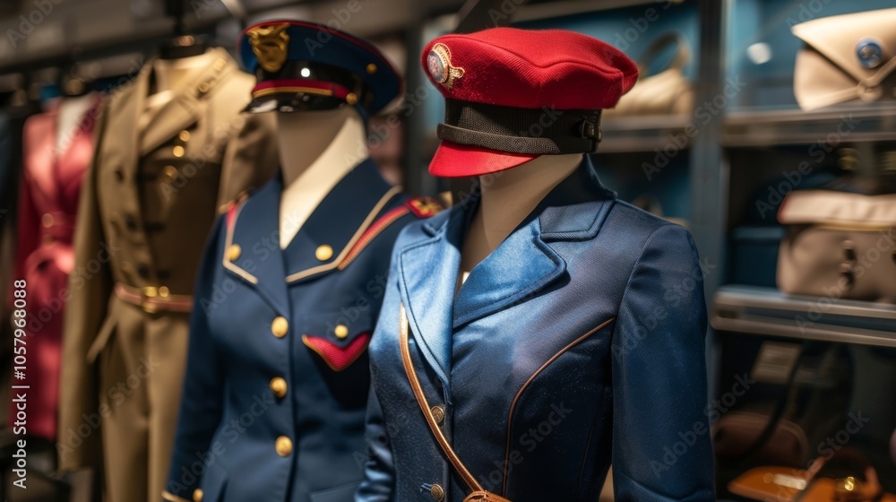A section of the museum dedicated to flight attendants with vintage ...