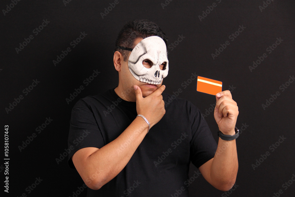 Mexican adult man with catrin mask to celebrate Day of the Dead in ...