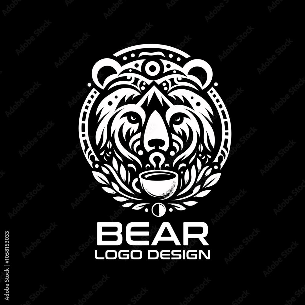 Bear Vector Logo Design Stock Vector | Adobe Stock