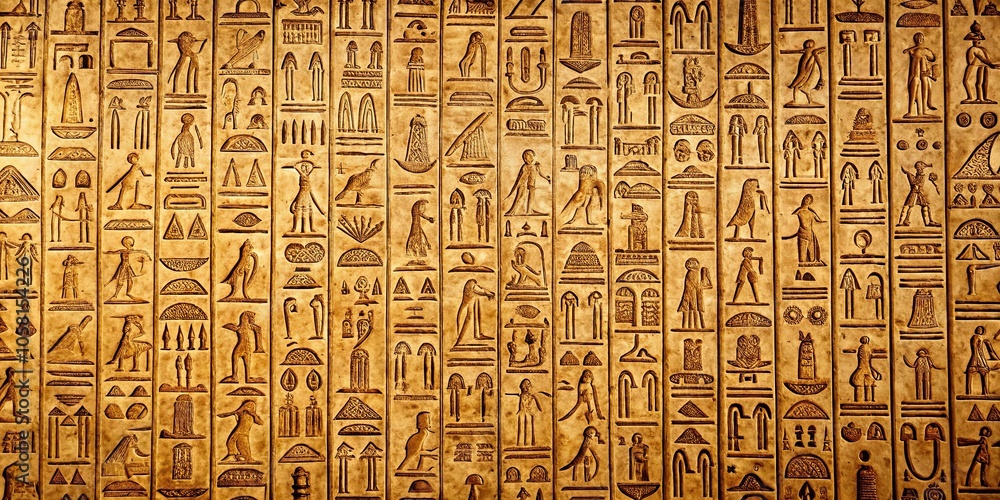 Egyptian hieroglyphics texture pattern backdrop, ancient, symbols ...