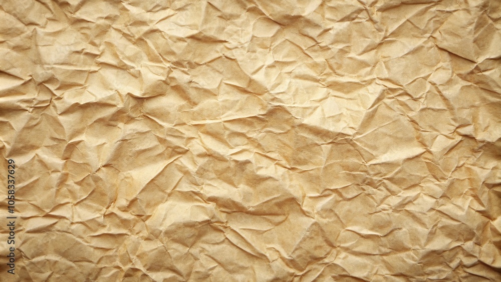 Soft crumpled paper with subtle ridges and valleys, resembling aged ...